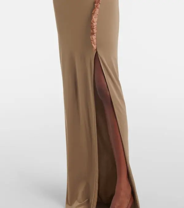 NENSI DOJAKA Asymmetric Ruffled Maxi Dress