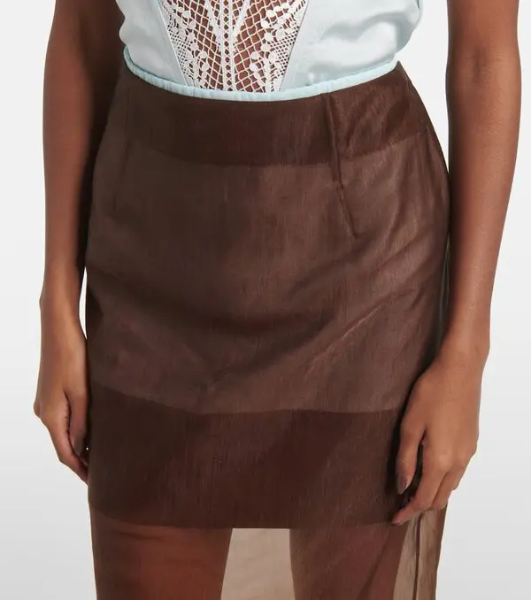 JACQUES WEI Chiffon Midi Skirt