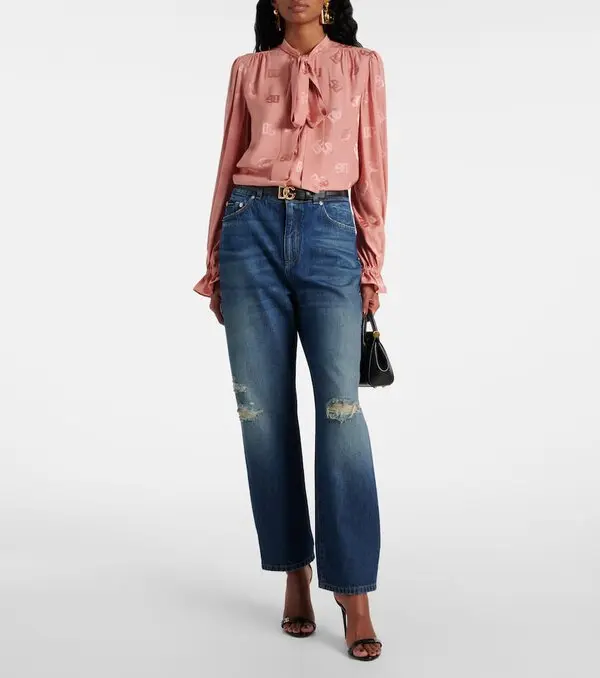 Dolce & Gabbana Distressed Straight Jeans