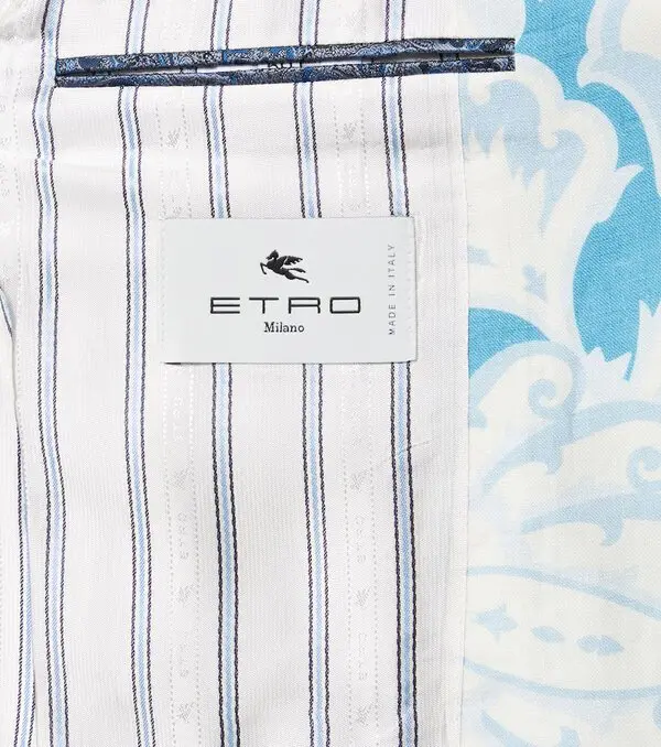 Etro Printed Single-breasted Cotton Blazer - Multicoloured