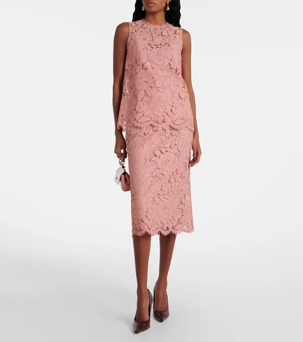 Dolce & Gabbana Lace Midi Skirt