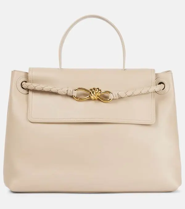 Bottega Veneta Ciao Ciao Knot Medium Leather Tote - Beige