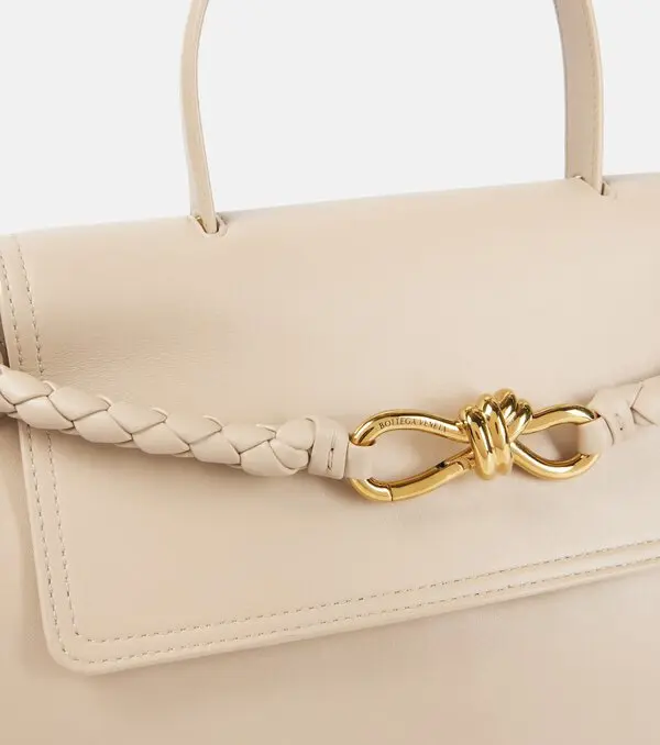 Bottega Veneta Ciao Ciao Knot Medium Leather Tote - Beige