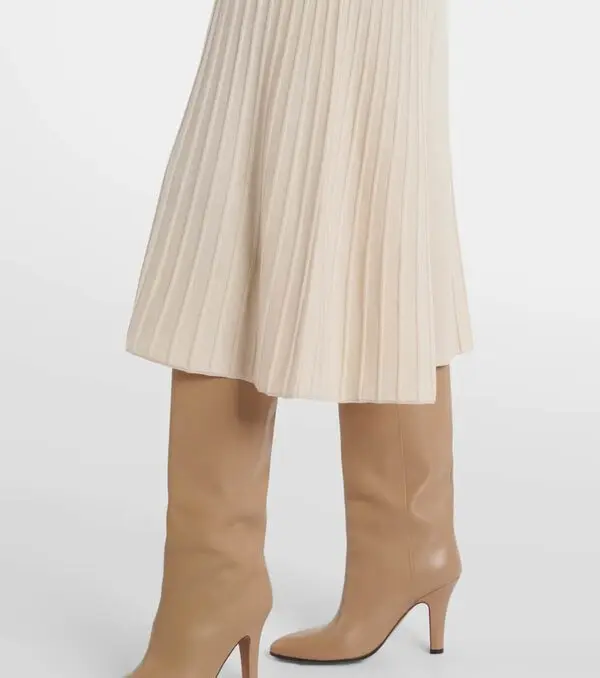 JOSEPH Ribbed-knit Wool Midi Dress
