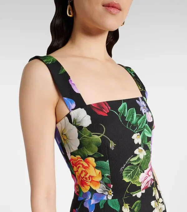 Dolce & Gabbana Floral Cotton-blend Midi Dress