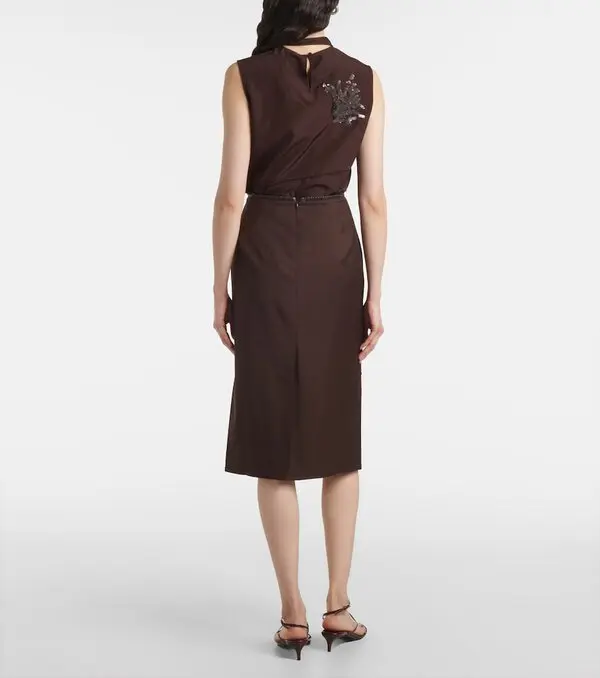 JACQUES WEI Embellished Midi Skirt