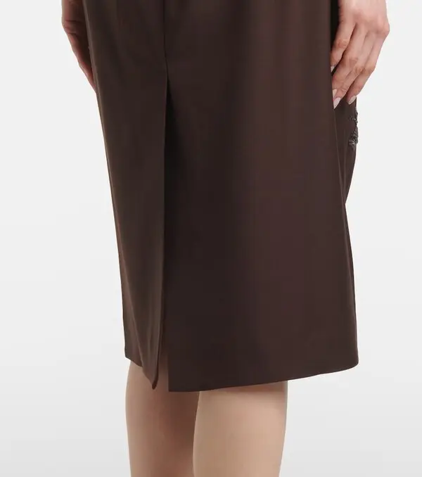 JACQUES WEI Embellished Midi Skirt
