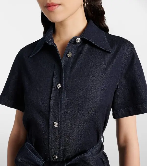Dolce & Gabbana Belted Denim Shirt Dress