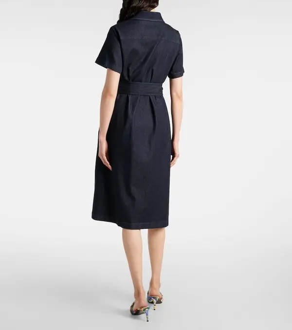Dolce & Gabbana Belted Denim Shirt Dress