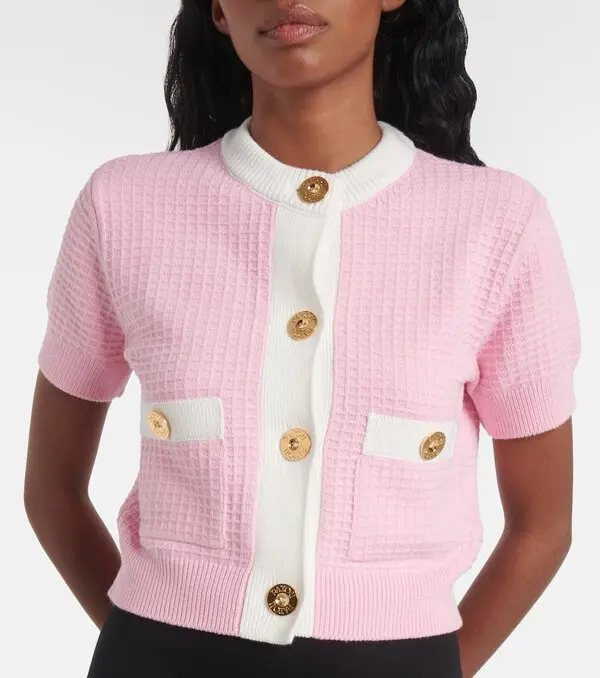 PATOU Waffle-knit Cotton Cardigan