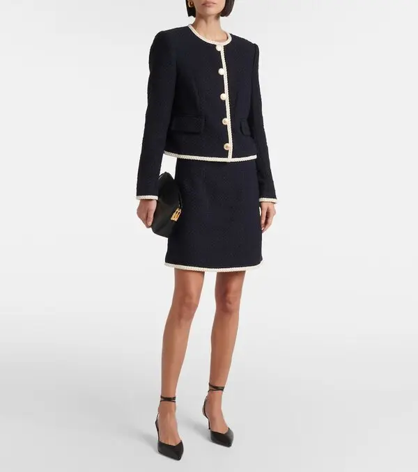 Veronica Beard Mabel Cropped Tweed Jacket