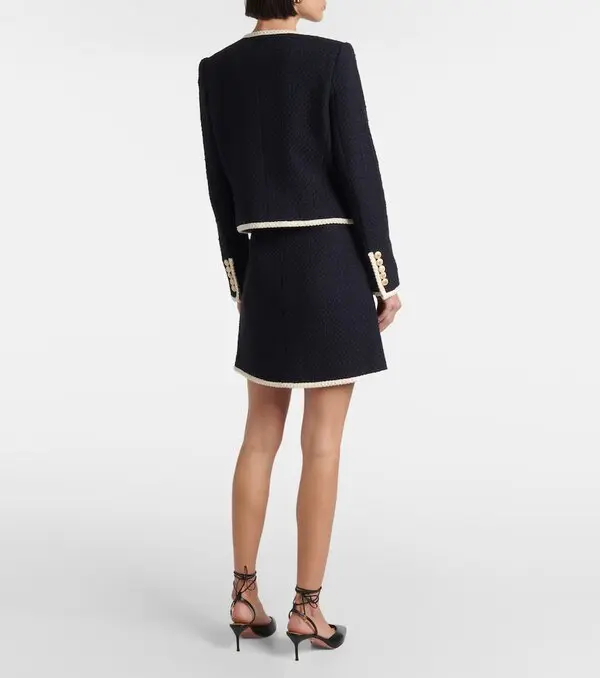 Veronica Beard Mabel Cropped Tweed Jacket
