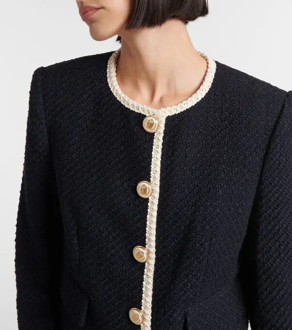 Veronica Beard Mabel Cropped Tweed Jacket
