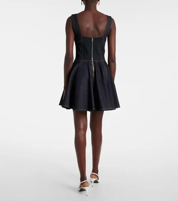 Dolce & Gabbana Denim Bustier Mini Dress