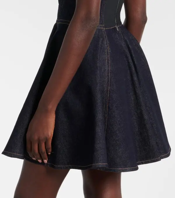 Dolce & Gabbana Denim Bustier Mini Dress