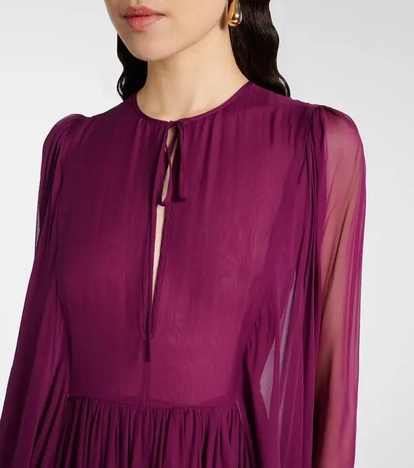 Dolce & Gabbana Gathered Silk Chiffon Gown