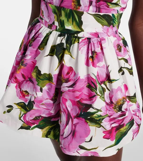 Dolce & Gabbana Floral Pleated Mini Dress