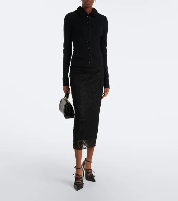 Dolce & Gabbana Virgin Wool Cardigan - Black