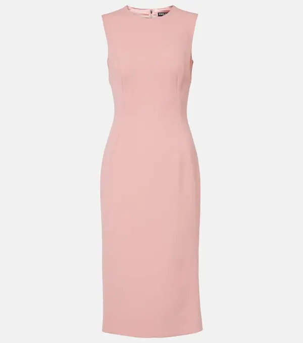 Dolce & Gabbana Virgin Wool Midi Dress - Pink