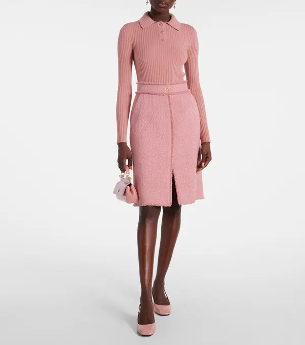 Dolce & Gabbana Dg Wool-blend Skirt