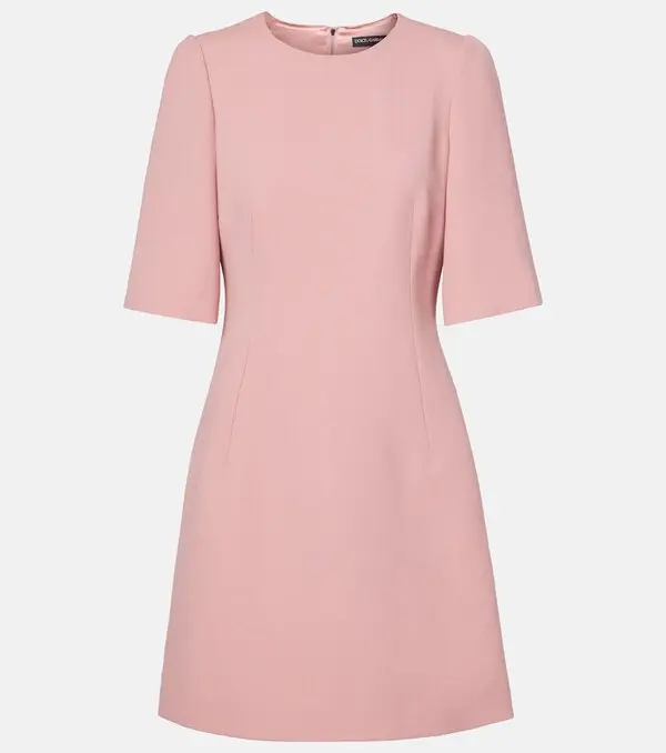 Dolce & Gabbana Virgin Wool Minidress - Pink