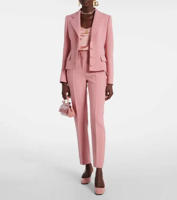 Dolce & Gabbana Dg Silk-blend Satin Top - Pink