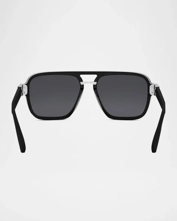 BVLGARI Aluminum Square Sunglasses - Black