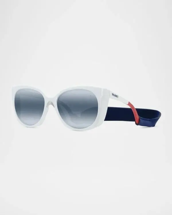 Vuarnet Altitude 02 Cat-eye Sunglasses - White Blue