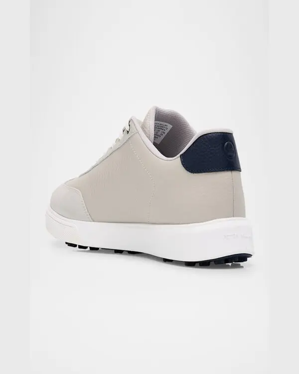 Peter Millar Leather Hybrid Golf Sneakers Warm Grey/Navy