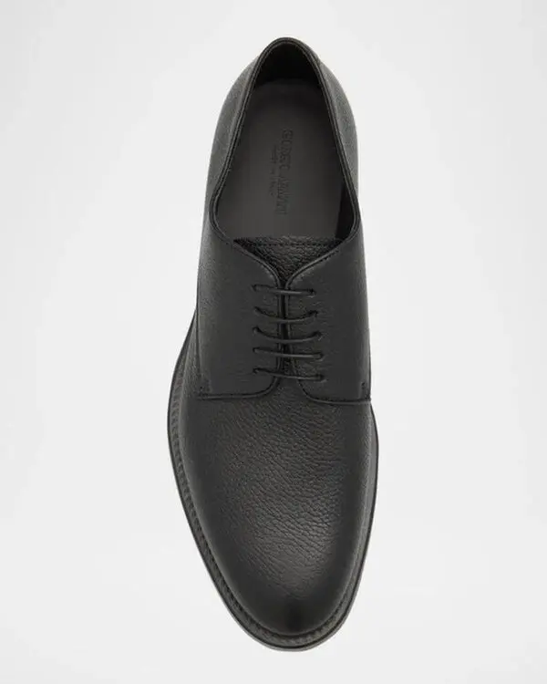 Giorgio Armani Grained Leather Derby Shoes