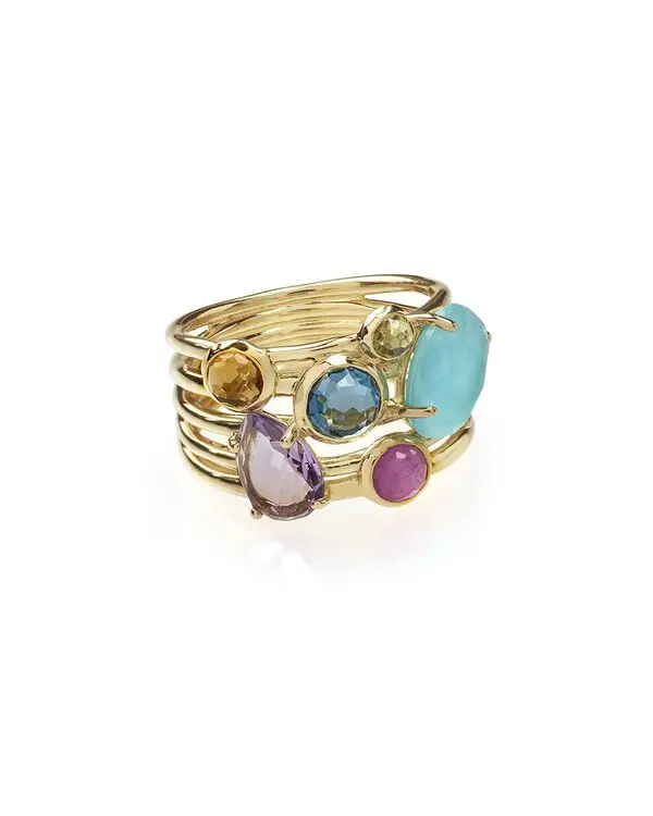Ippolita 18k Gold Rock Candy Gelato Stone Ring - Summer Rainbow