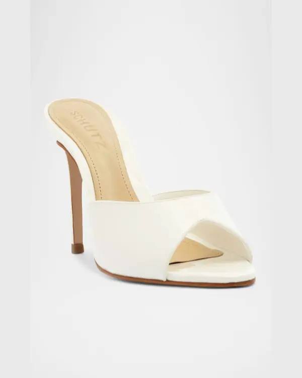 Schutz Cloe Calfskin Stiletto Slide Sandals