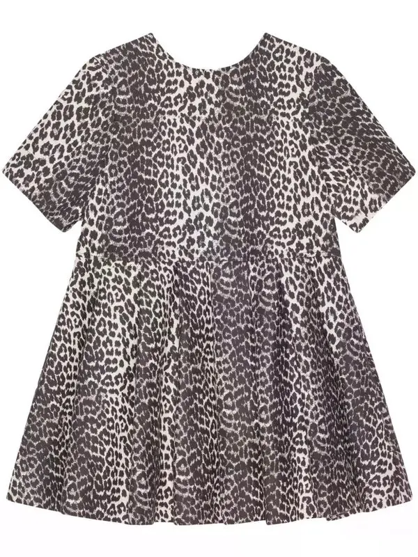 GANNI Leopard-print Minidress