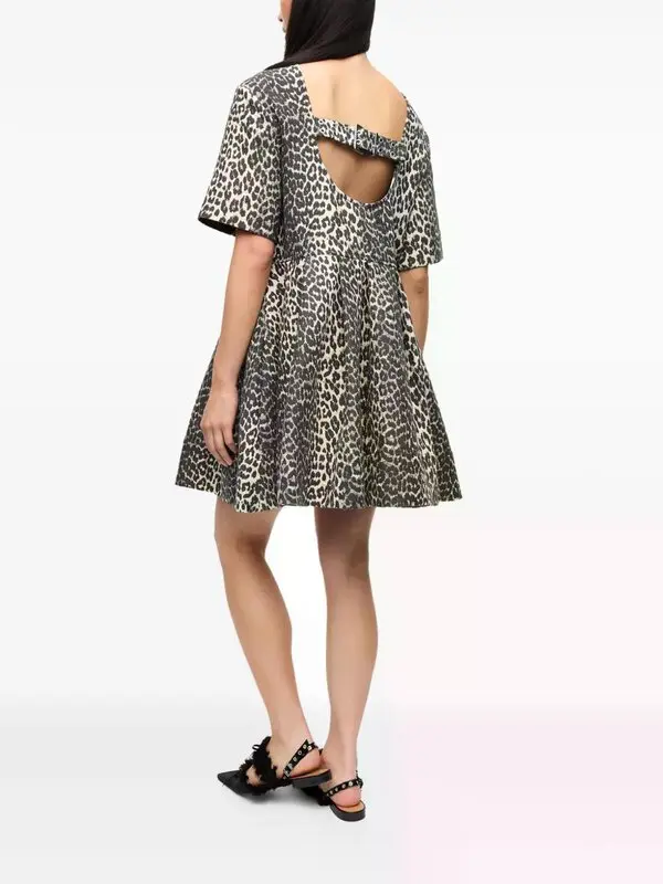GANNI Leopard-print Minidress