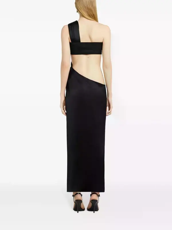 COURREGES Twisted Draped One-shoulder Dress - Black