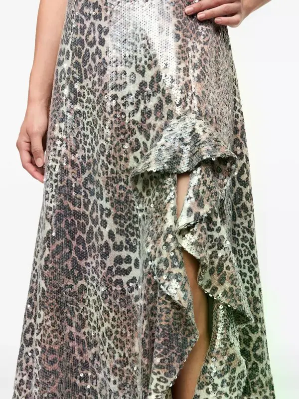 GANNI Leopard-print Midi Dress