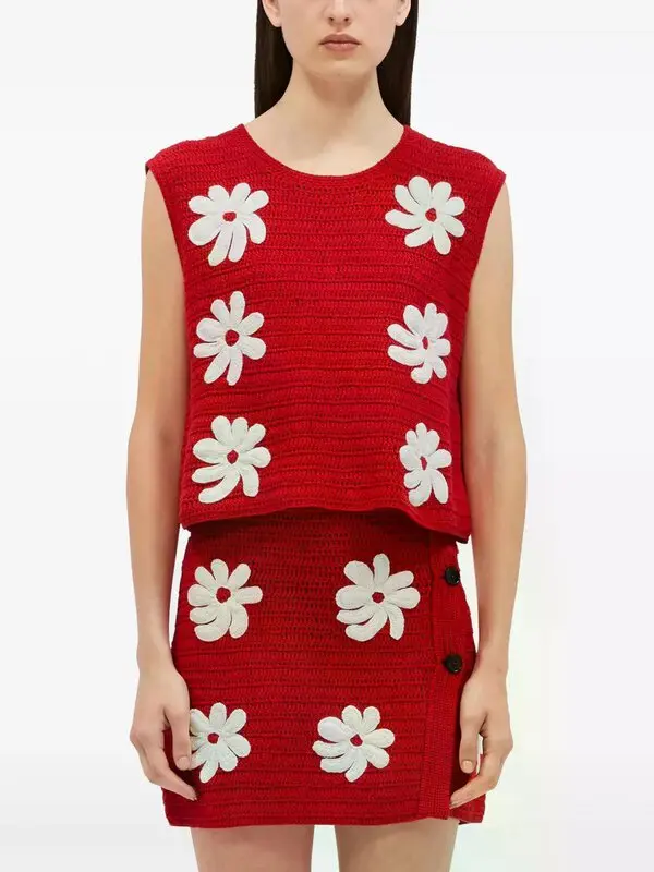 MSGM Crochet-knit Top