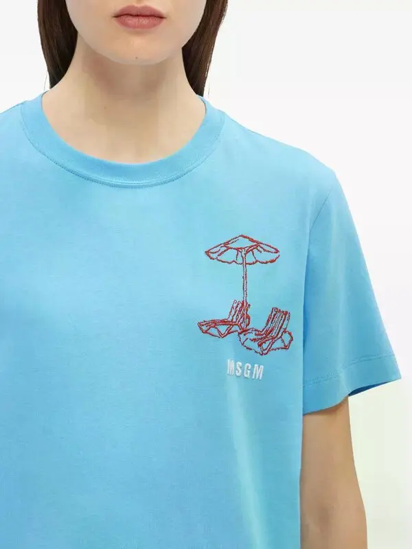 MSGM Embroidered T-shirt