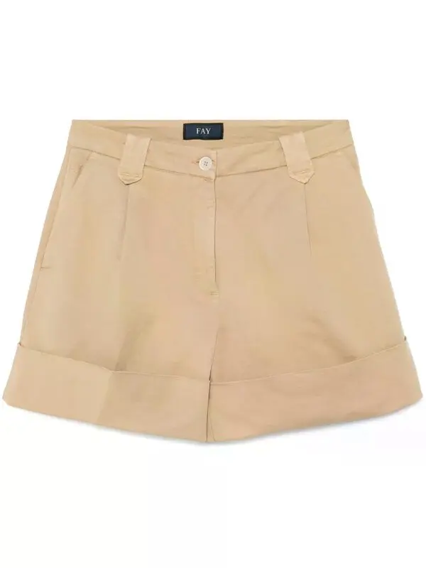 FAY Pleated Shorts - Neutrals