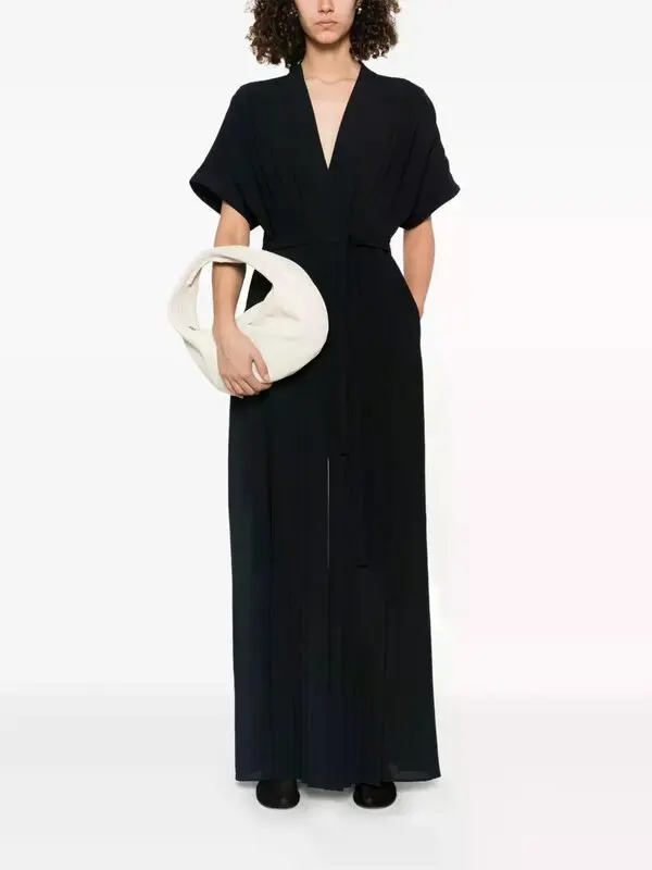 JOSEPH Sofia Pleated Jumpsuit - Blue