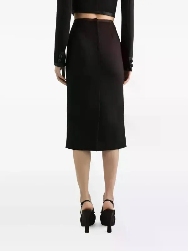 Dolce & Gabbana Straight Midi Skirt - Black