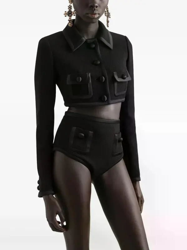 Dolce & Gabbana Button-up Cropped Jacket