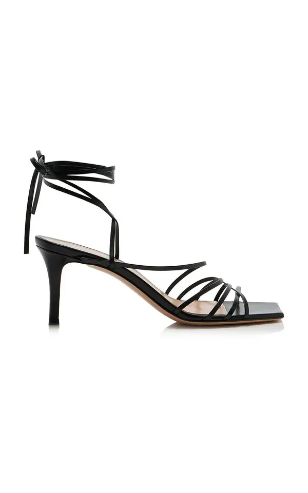GIANVITO ROSSI Lace-up Leather Heeled Sandals