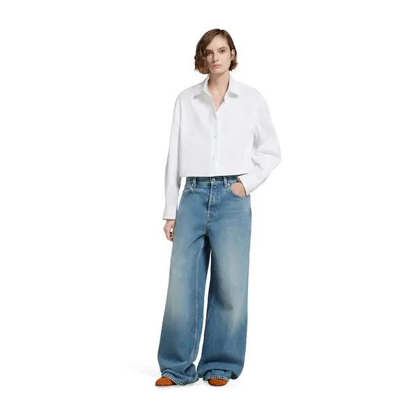 Gucci Wide Leg Denim Pants
