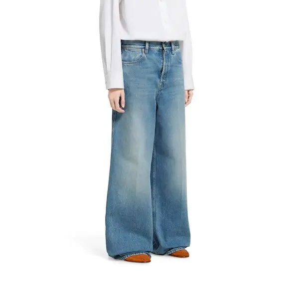 Gucci Wide Leg Denim Pants