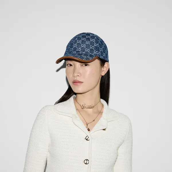 Gucci Gg Denim Baseball Hat