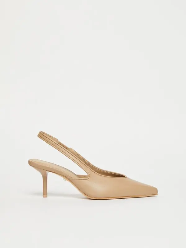 Max Mara Nappa Leather Slingbacks