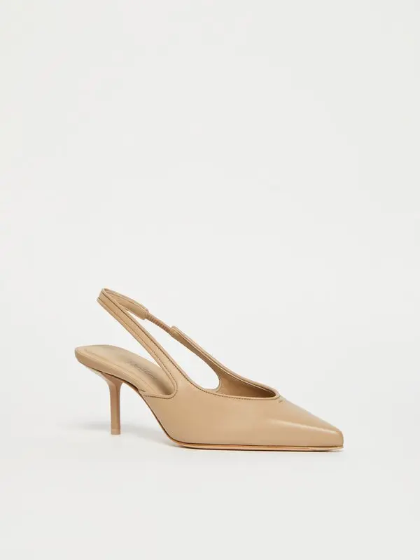 Max Mara Nappa Leather Slingbacks