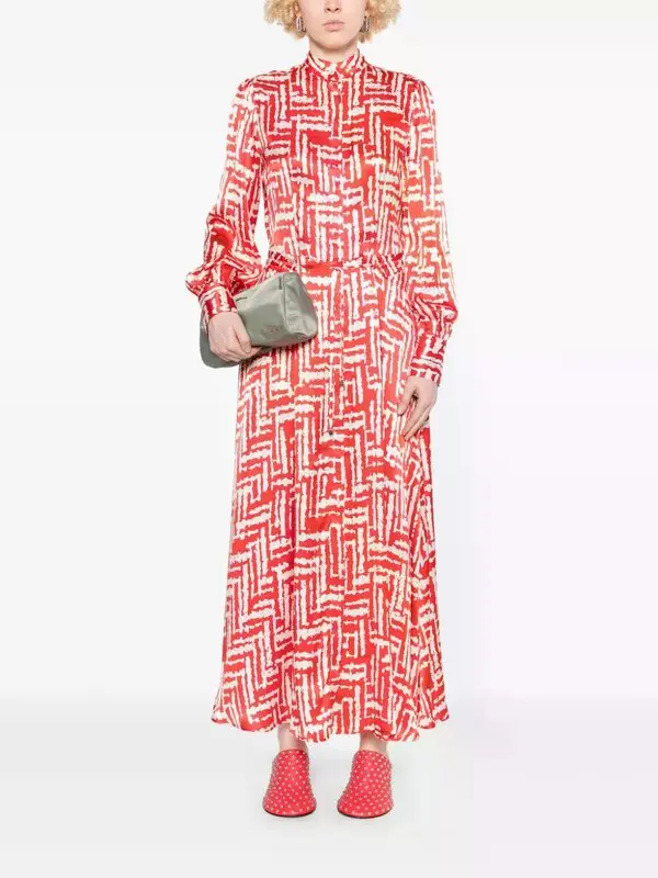 Kiton Geometric-print Maxi Dress