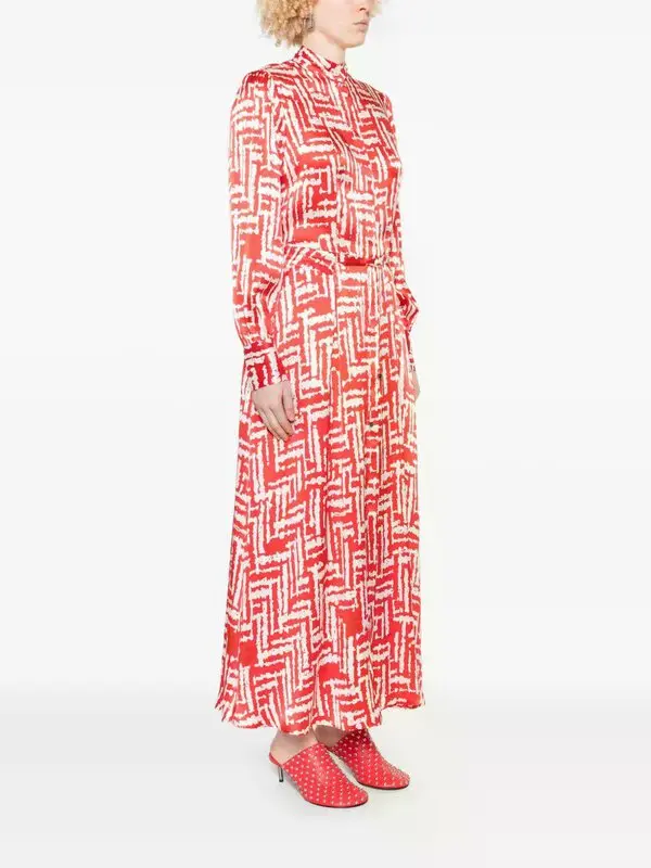 Kiton Geometric-print Maxi Dress